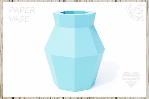 Paper Vase (height 15cm and 28cm), 3D Papercraft template - HOBBYMO