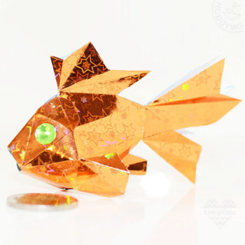 Goldfish (mini size), 3D Papercraft PDF template - HOBBYMO