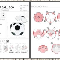Soccer Ball on the wall, 3D Papercraft template - HOBBYMO