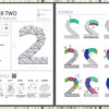 Set of Numbers 0-9, height 50cm, 3D Papercraft template - HOBBYMO