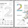 Number 2024, height 50cm, 3D Papercraft template - HOBBYMO