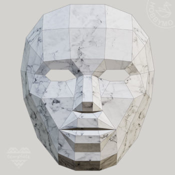 White Marble Mask, Papercraft template (PDF) - HOBBYMO