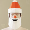 Low Poly Santa Claus Mask, 3D papercraft template - HOBBYMO
