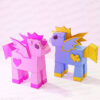 Paper Pony, 3D Papercraft, PDF template - HOBBYMO